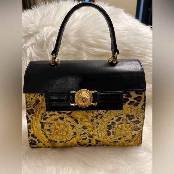 Versace | Bags | Versace Baroque Kelly Top Handle Bag | Poshmark